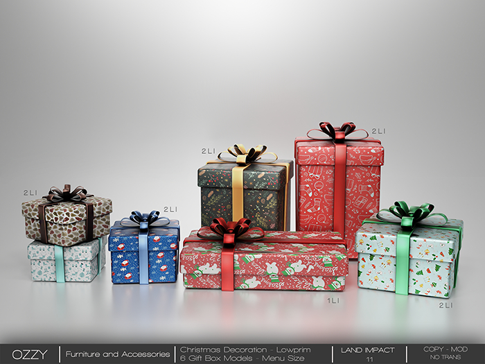 Second Life Marketplace - [[OZZY]] Christmas Gifts Boxes